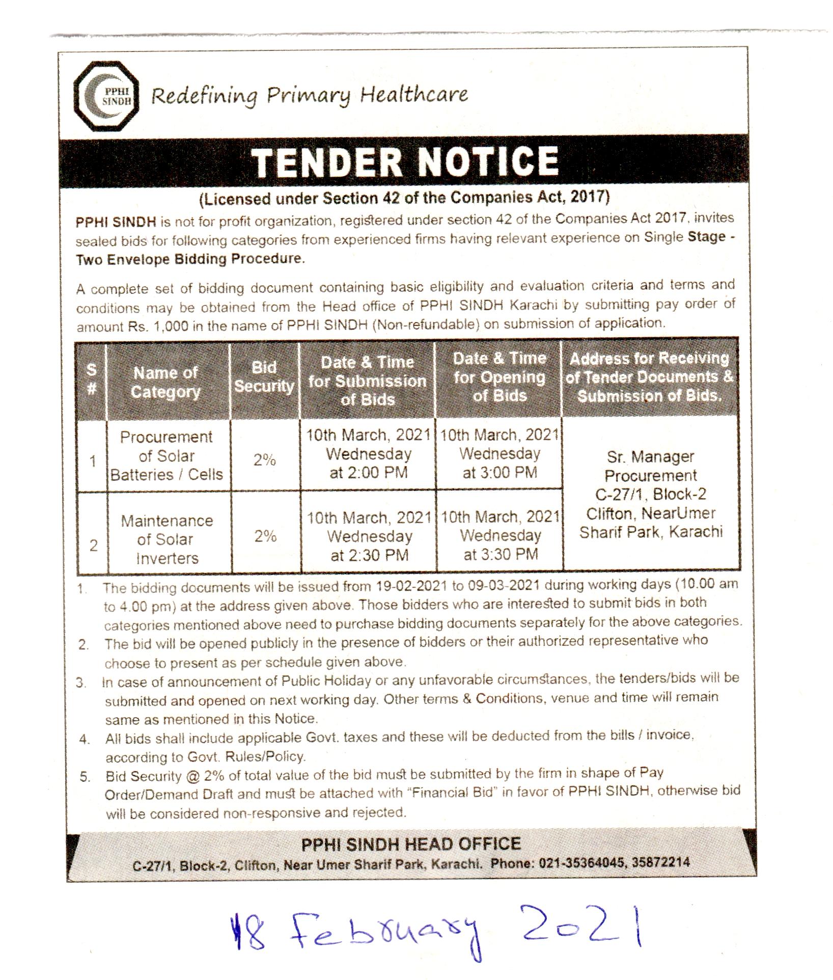 PPHI SINDH - Karachi