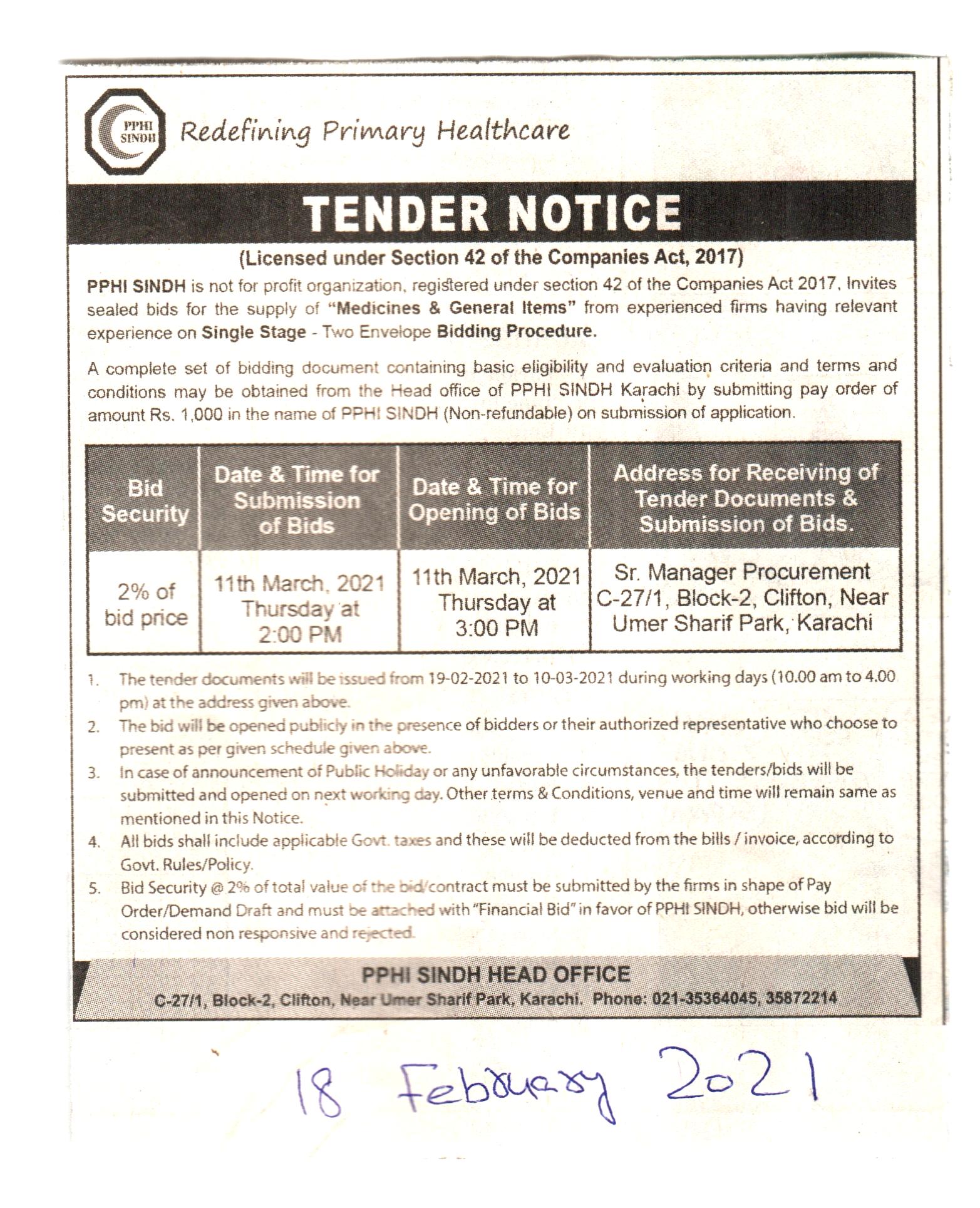 PPHI SINDH - Karachi