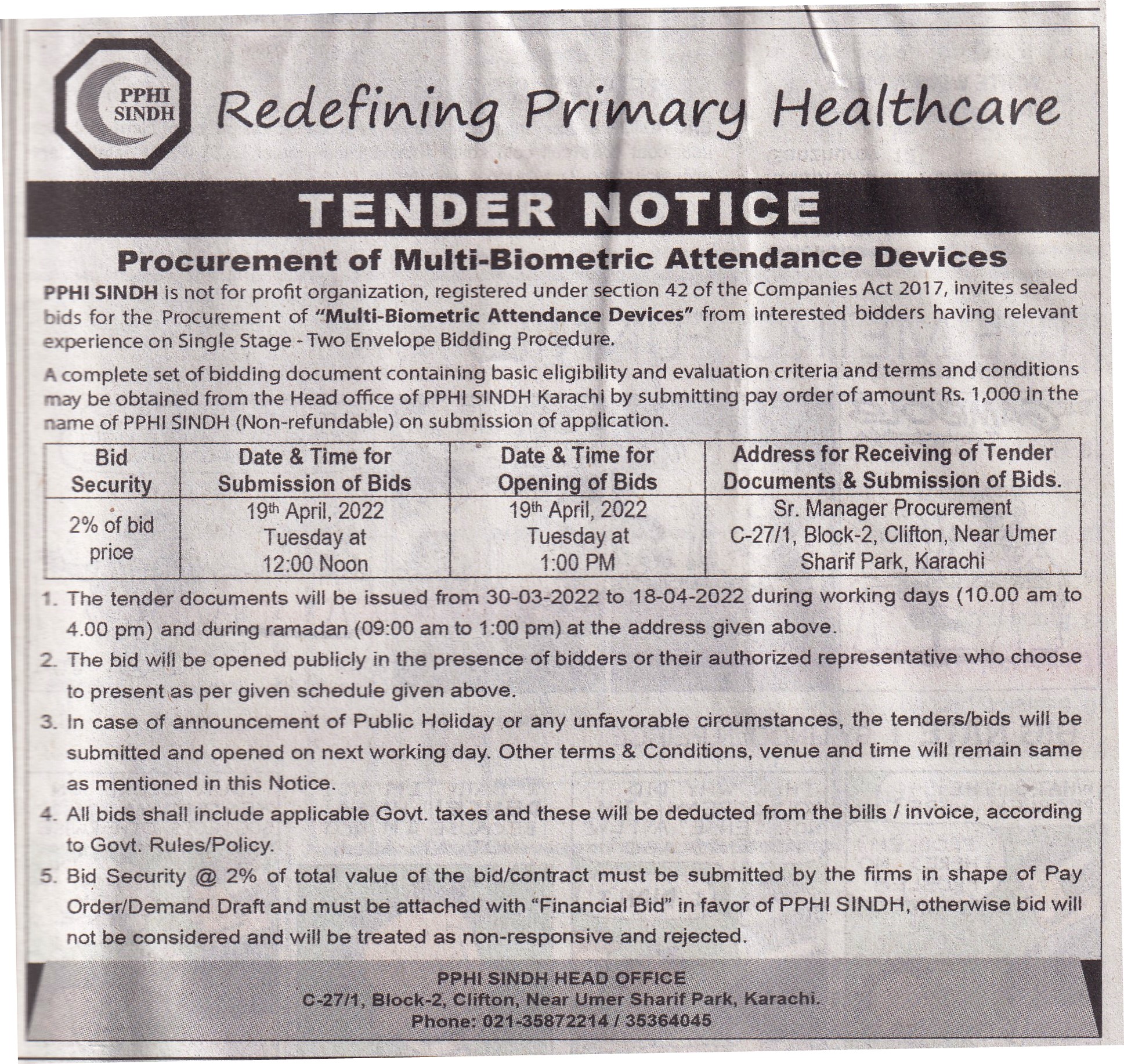 PPHI SINDH - Karachi