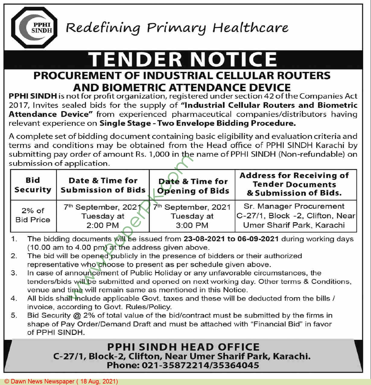 PPHI SINDH - Karachi