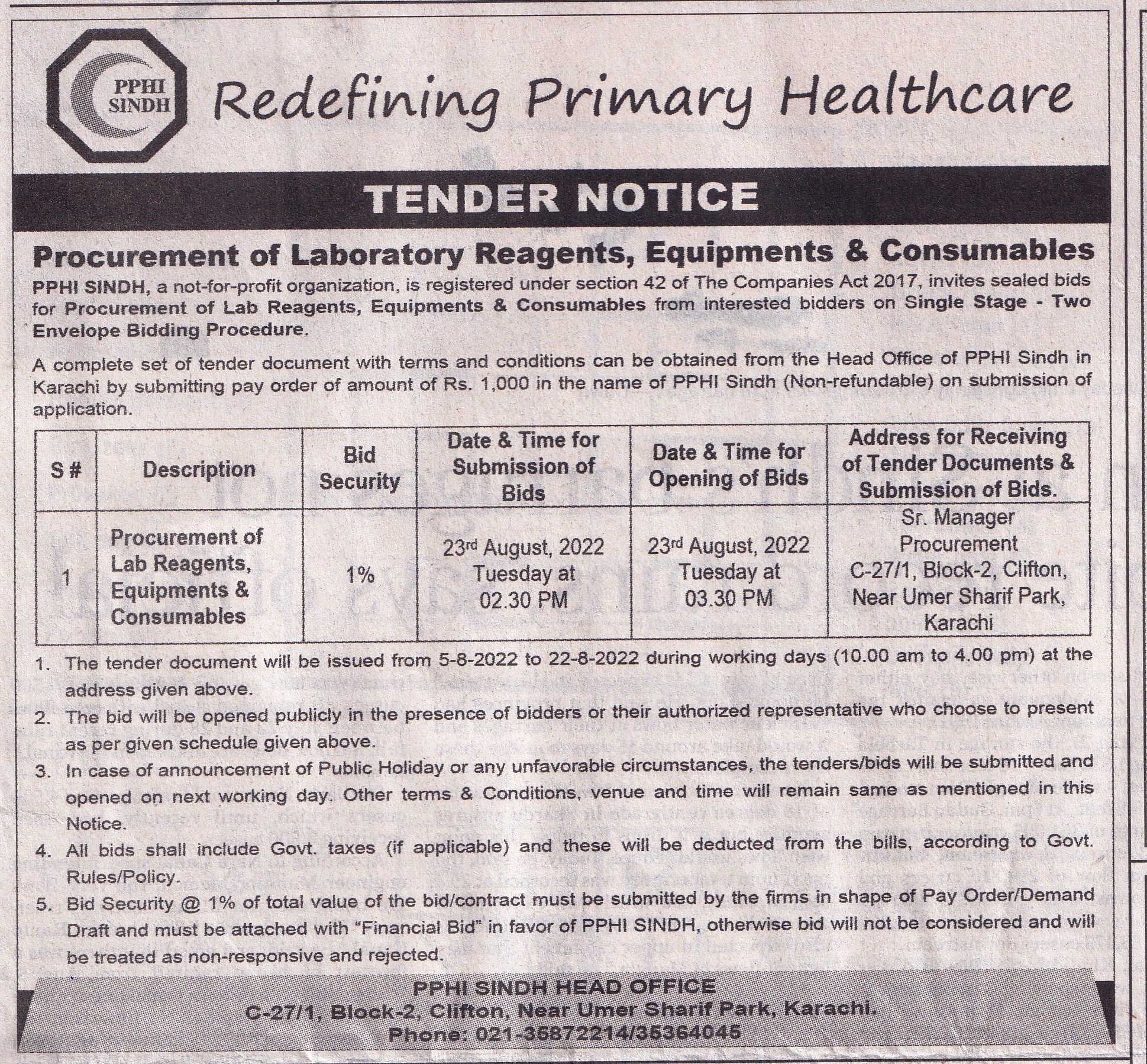 PPHI SINDH - Karachi