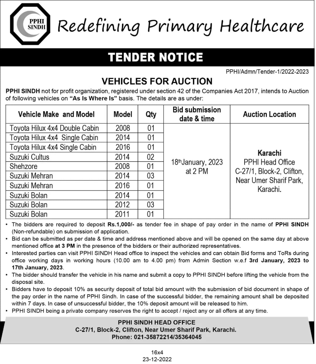 PPHI SINDH - Karachi