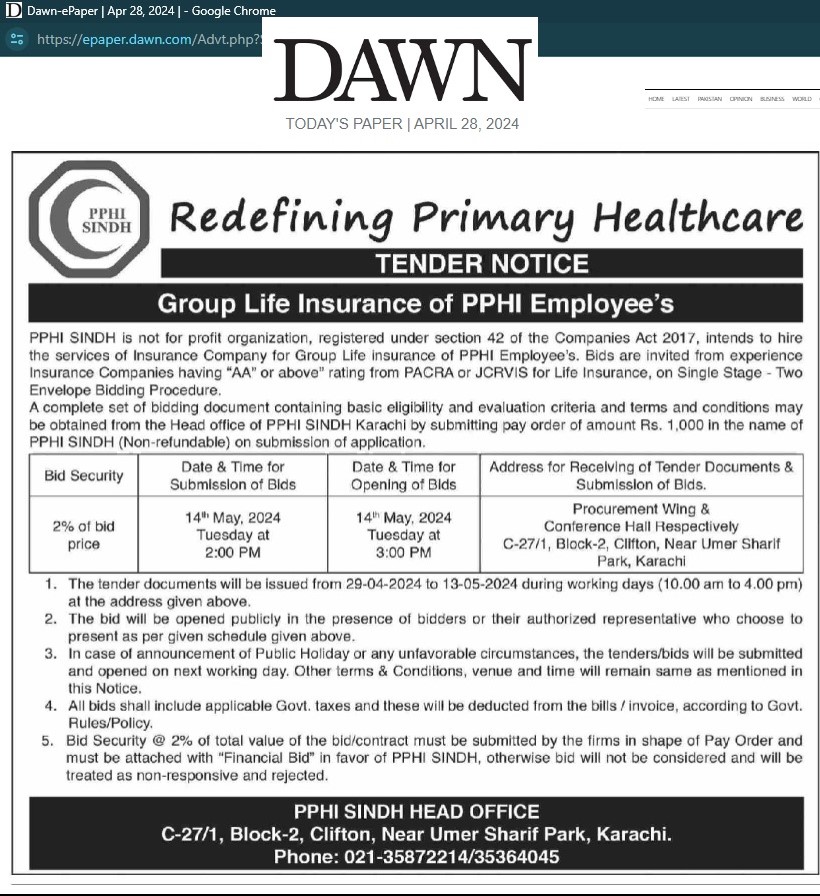 PPHI SINDH - Karachi