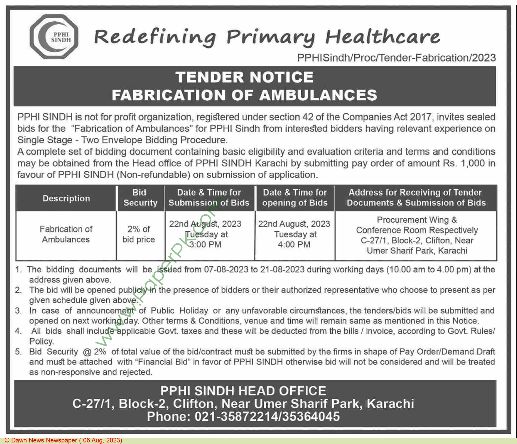 PPHI SINDH - Karachi