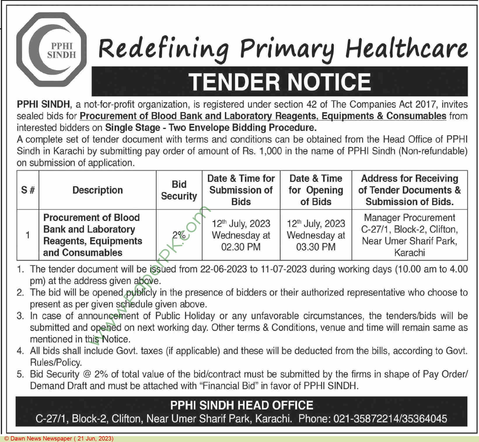 PPHI SINDH - Karachi