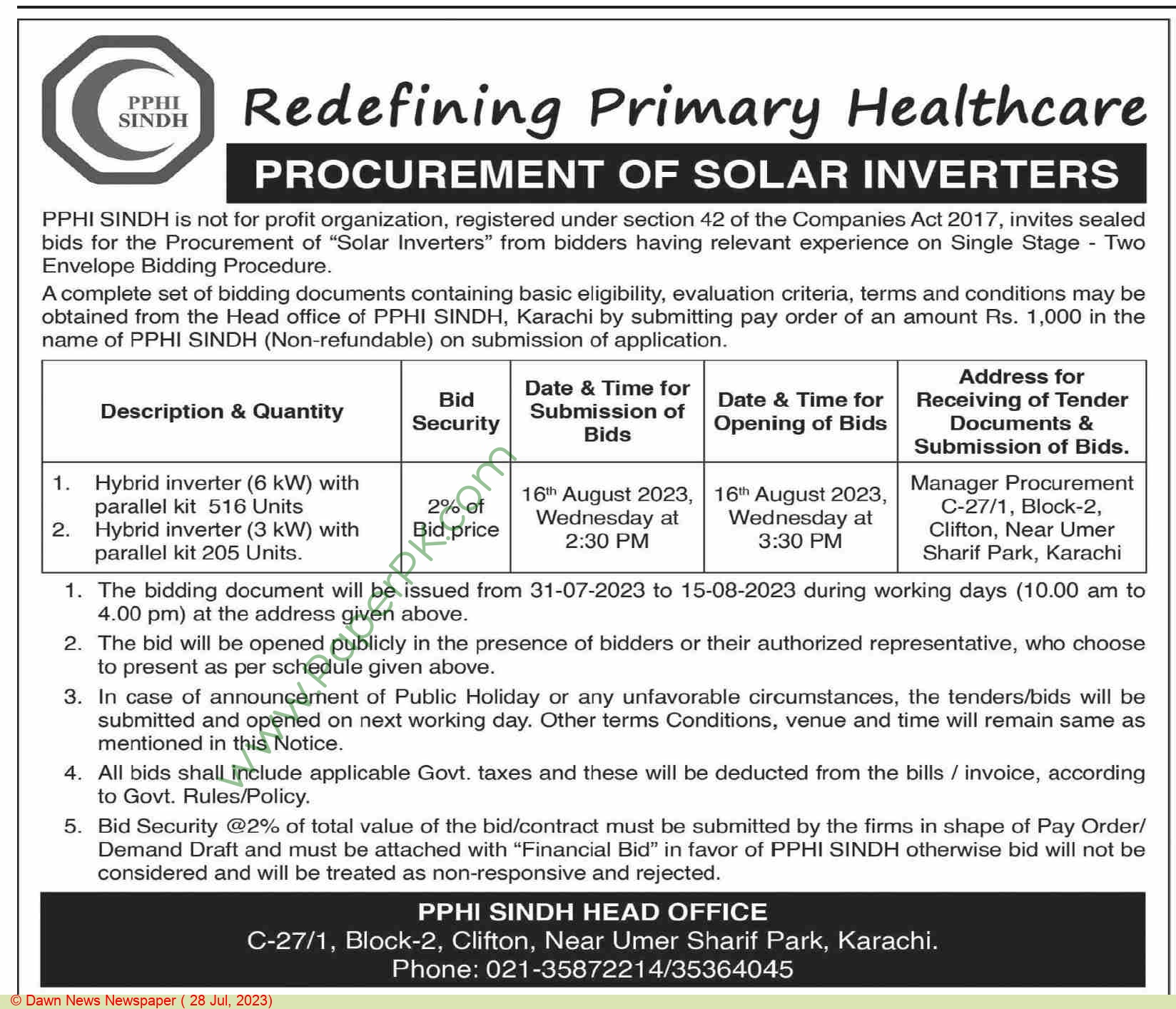 PPHI SINDH - Karachi