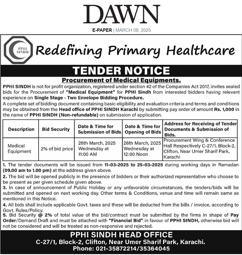 PPHI SINDH - Karachi